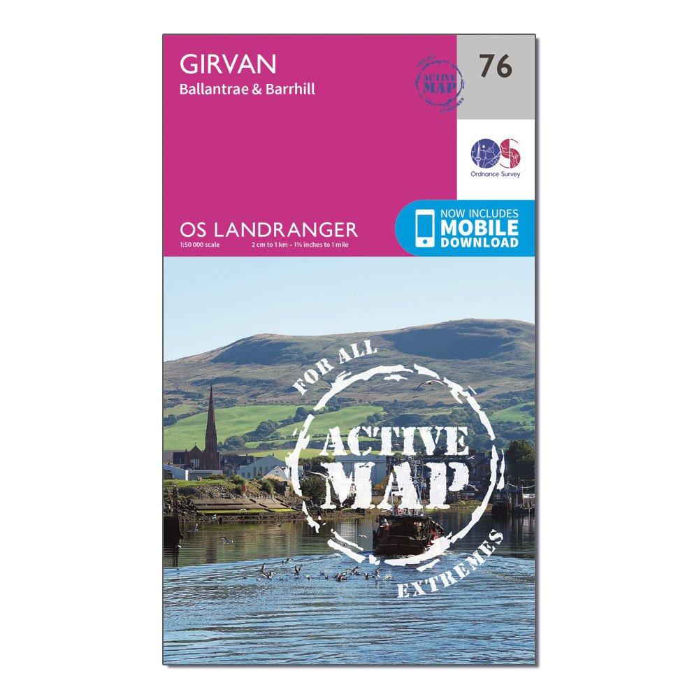 Ordnance Survey Landranger Active 76 Girvan, Ballantrae & Barrhill Map ...