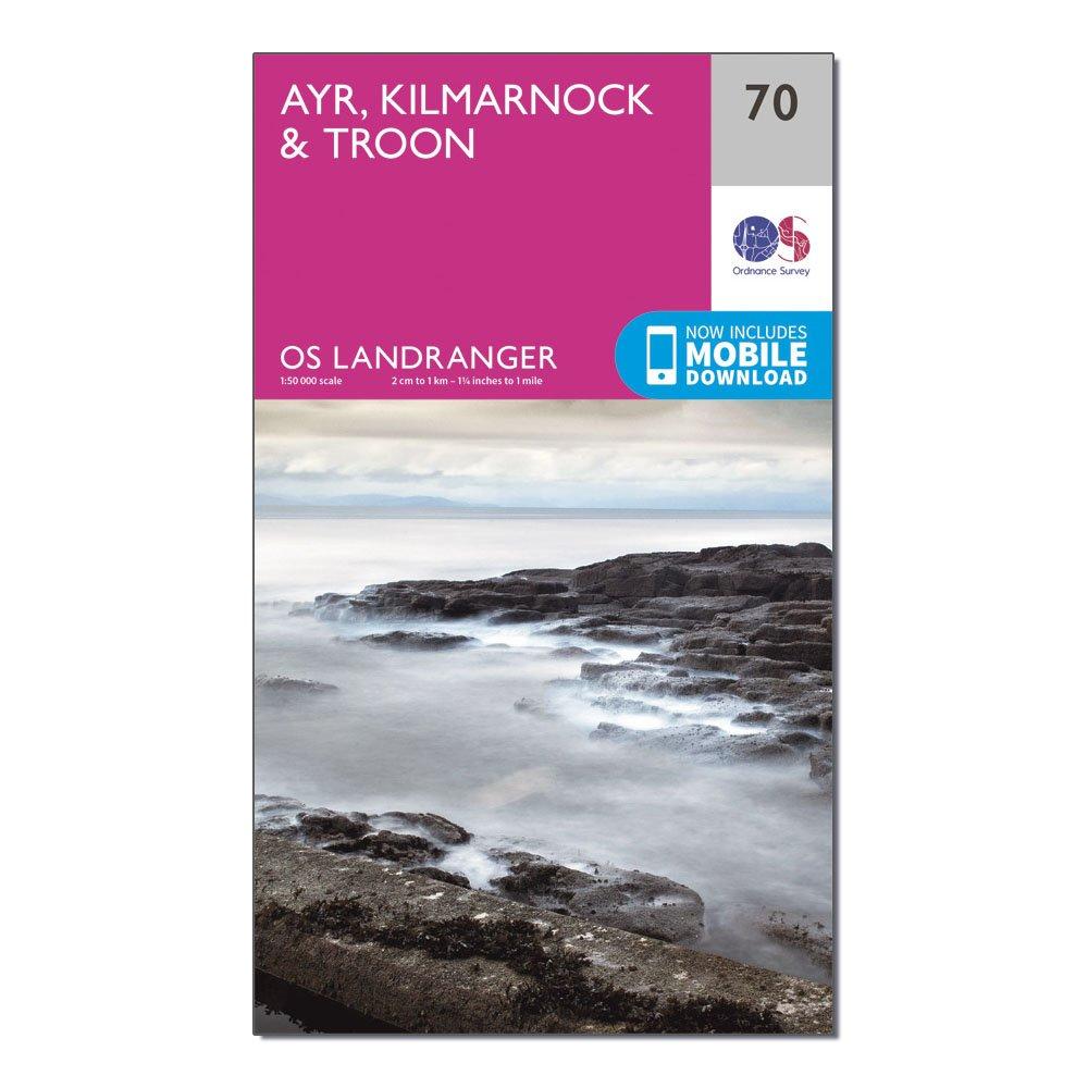 Ordnance Survey Landranger 70 Ayr, Kilmarnock & Troon Map With Digital ...