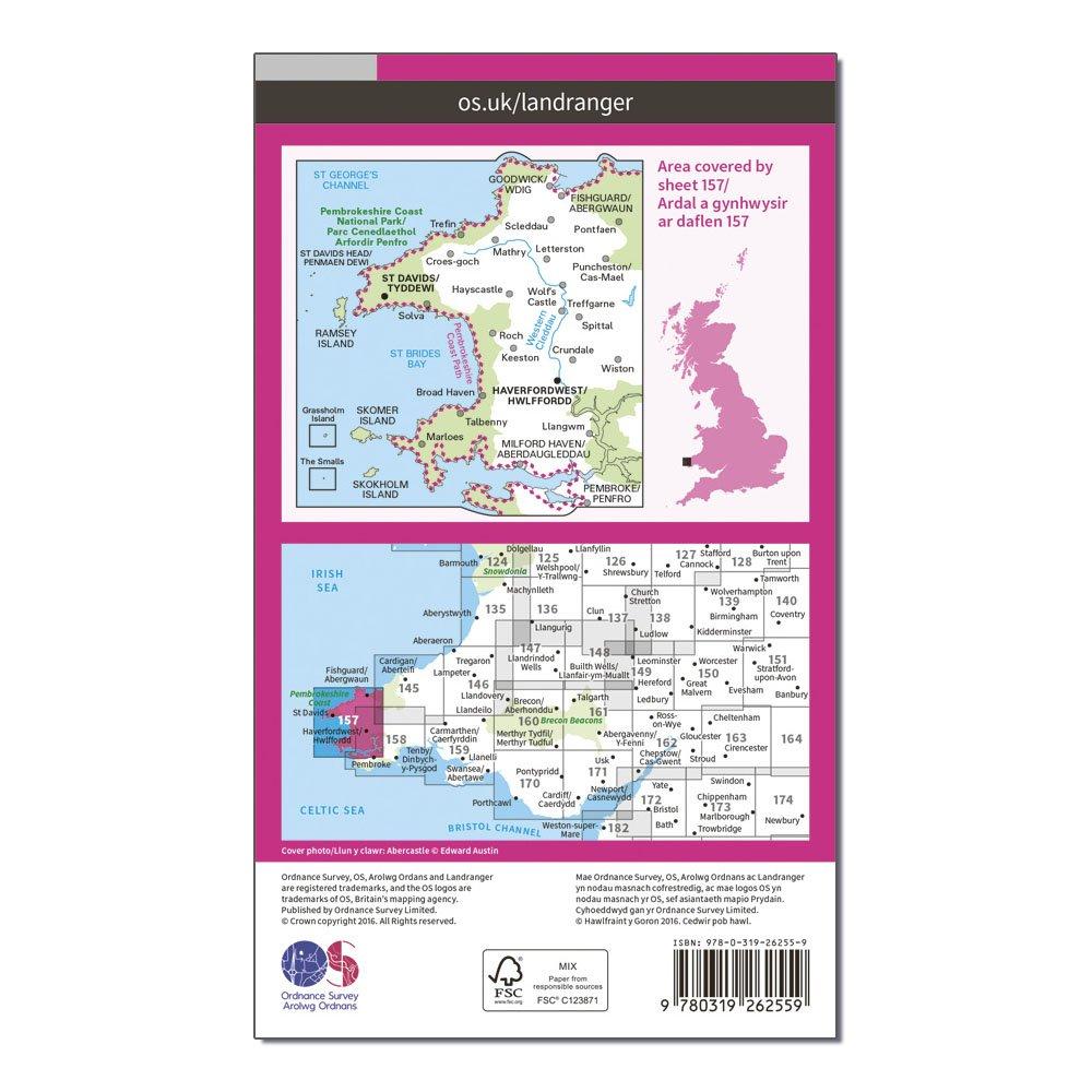 Ordnance Survey Landranger 157 St David's & Haverfordwest Map With ...