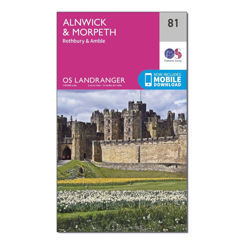 Ordnance Survey Landranger 81 Alnwick & Morpeth, Rothbury & Amble Map ...
