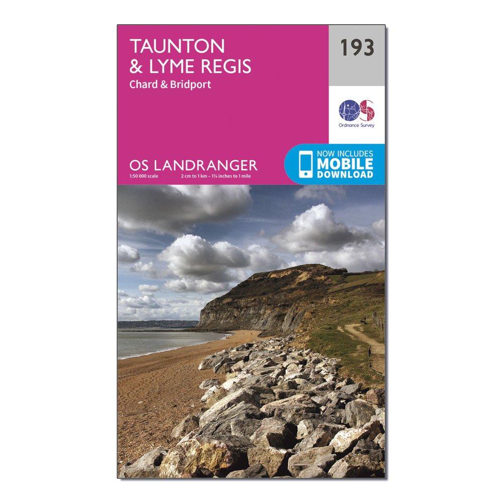Ordnance Survey OS Landranger 193 Taunton & Lyme Regis, Chard ...
