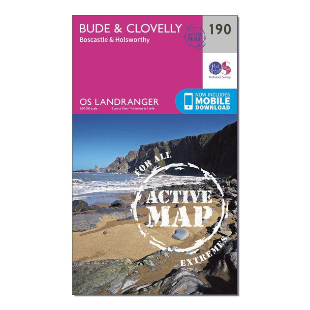 Ordnance Survey Landranger Active 190 Bude & Clovelly, Boscastle ...