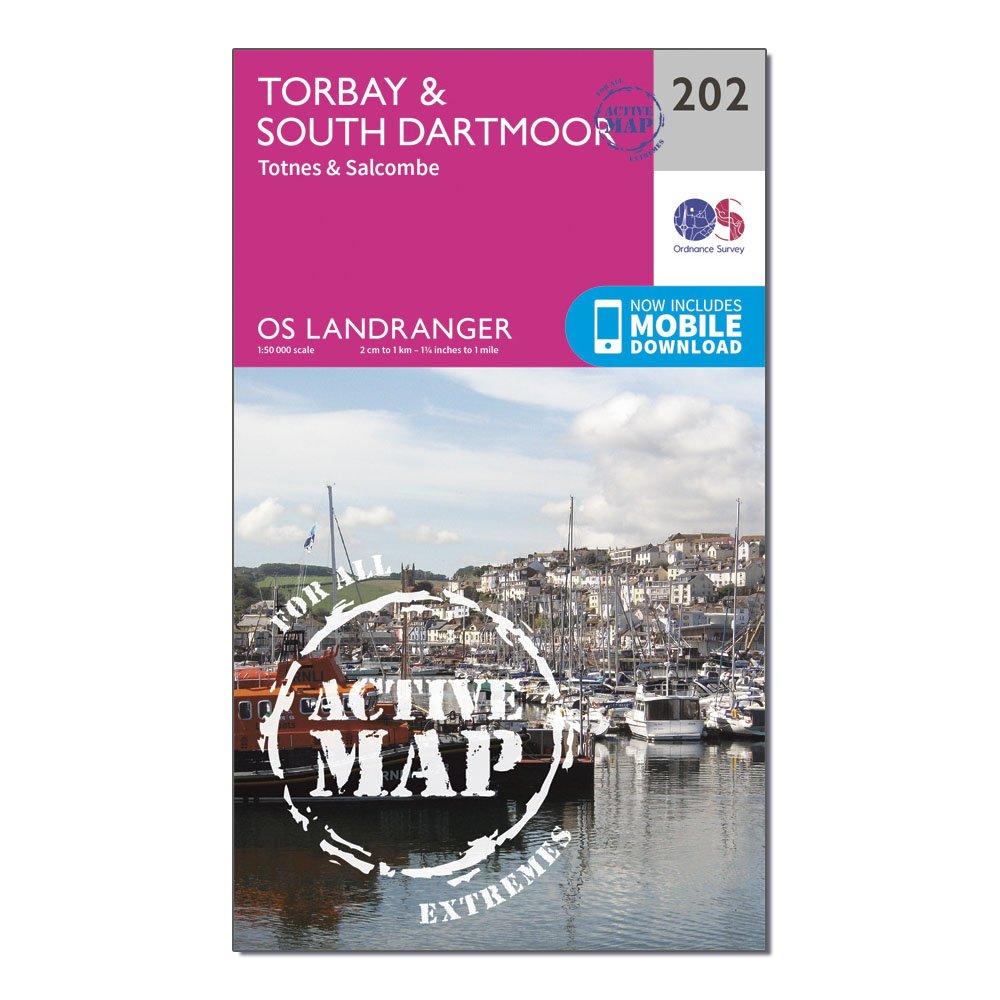 Ordnance Survey Landranger Active 202 Torbay, South Darrmoor, Totnes ...
