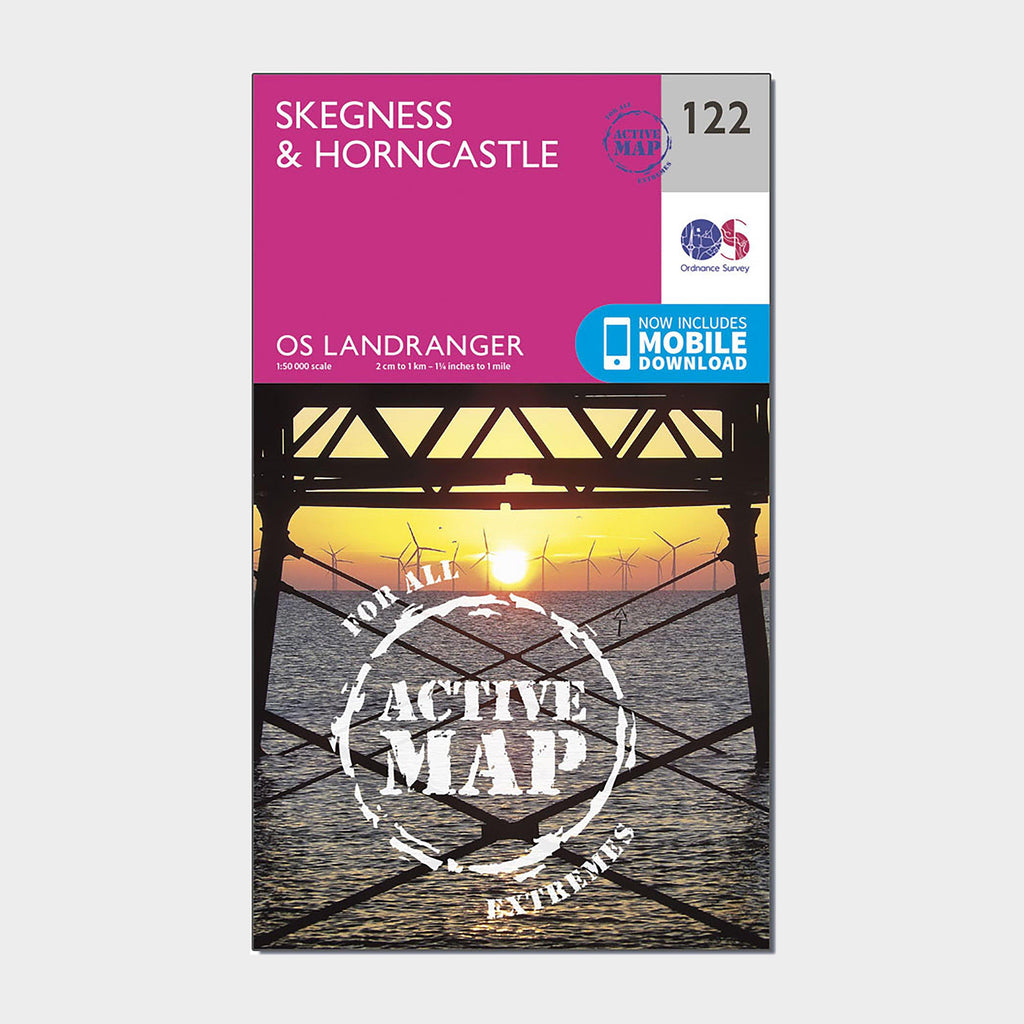 Ordnance Survey Landranger Active 122 Skegness & Horncastle Map With ...