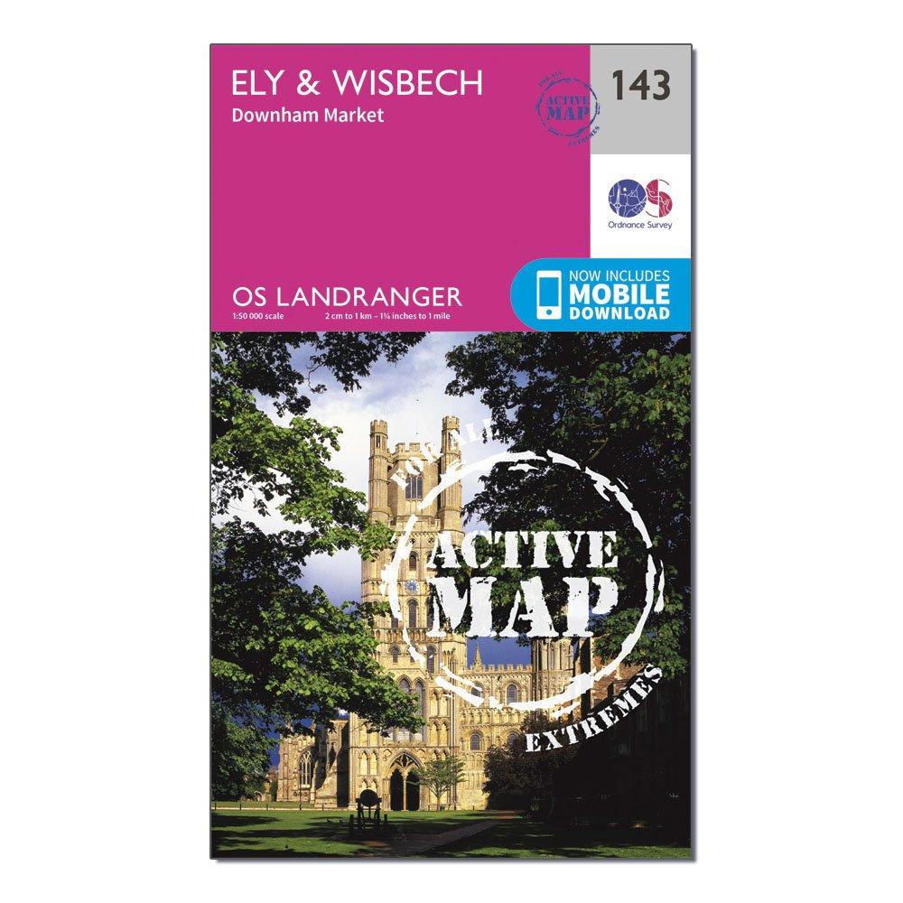 Ordnance Survey Landranger Active 143 Ely & Wisbech, Downham Market Map ...