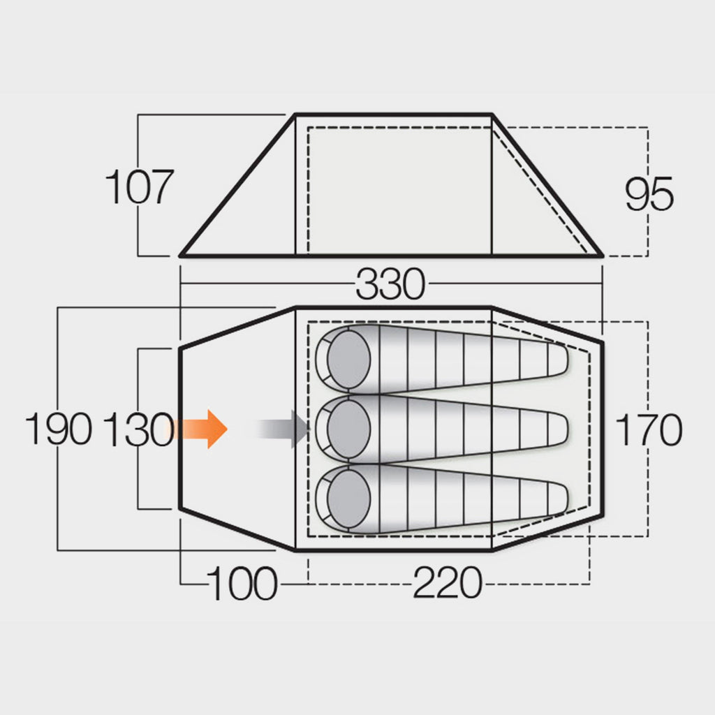Green Vango Scafell 300 Backpacking Tent – Millets