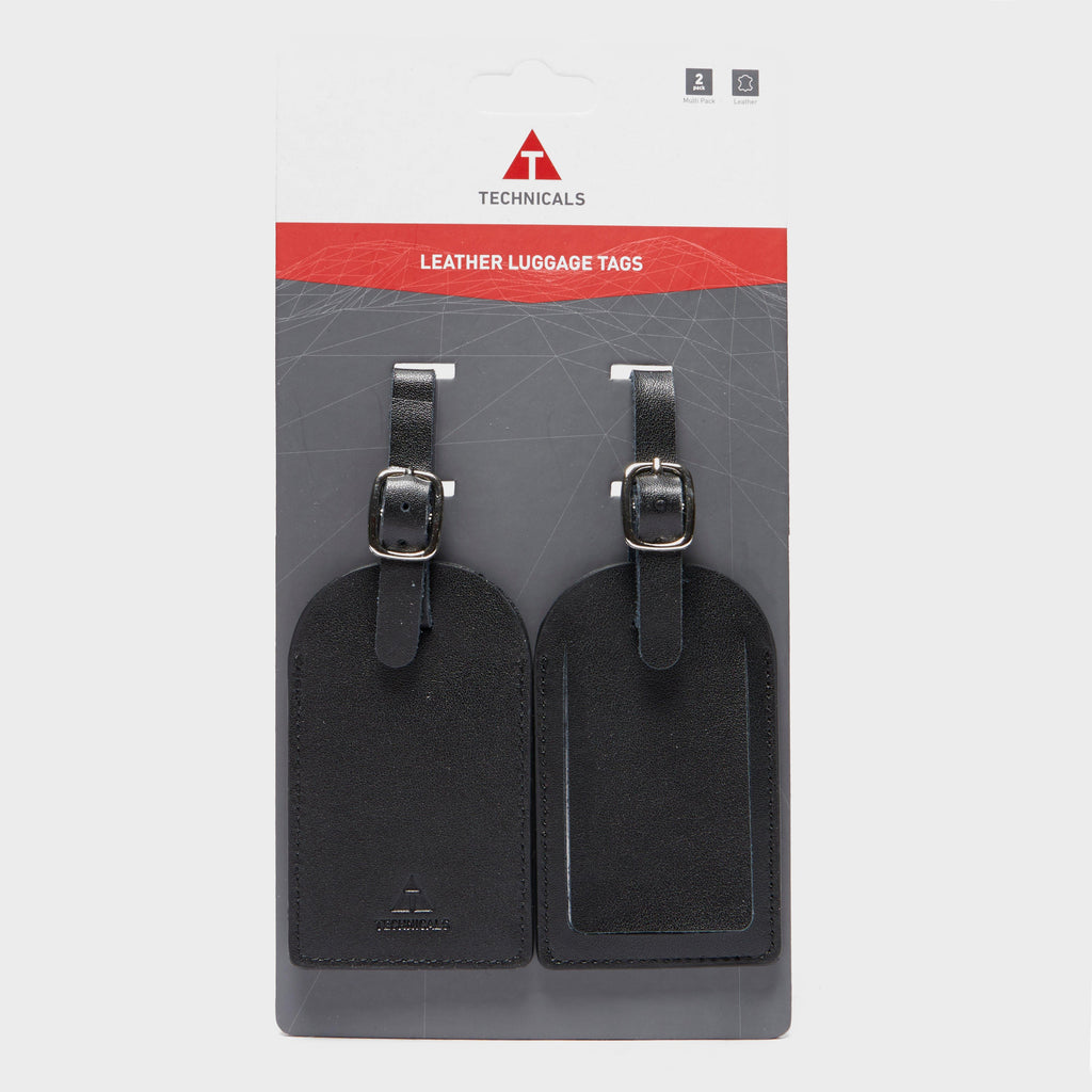Black Technicals Set of 2 Leather Luggage Tags – Millets