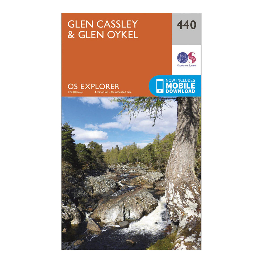 Ordnance Survey Explorer 440 Glen Cassley & Glen Oykel Map With Digital ...
