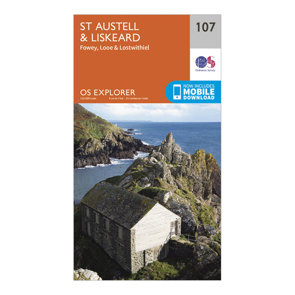 Ordnance Survey Explorer 107 St Austell & Liskeard Map With Digital ...