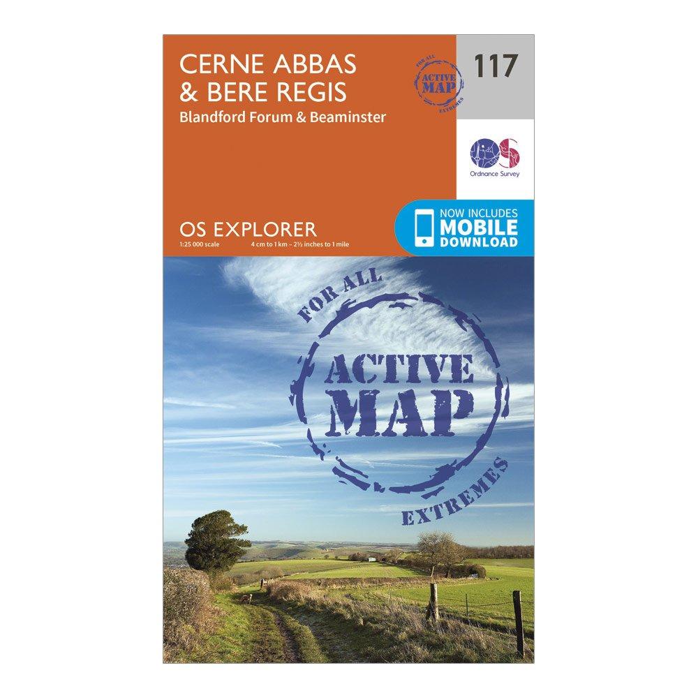 Ordnance Survey Explorer Active 117 Cerne Abbas & Bere Regis Map With ...