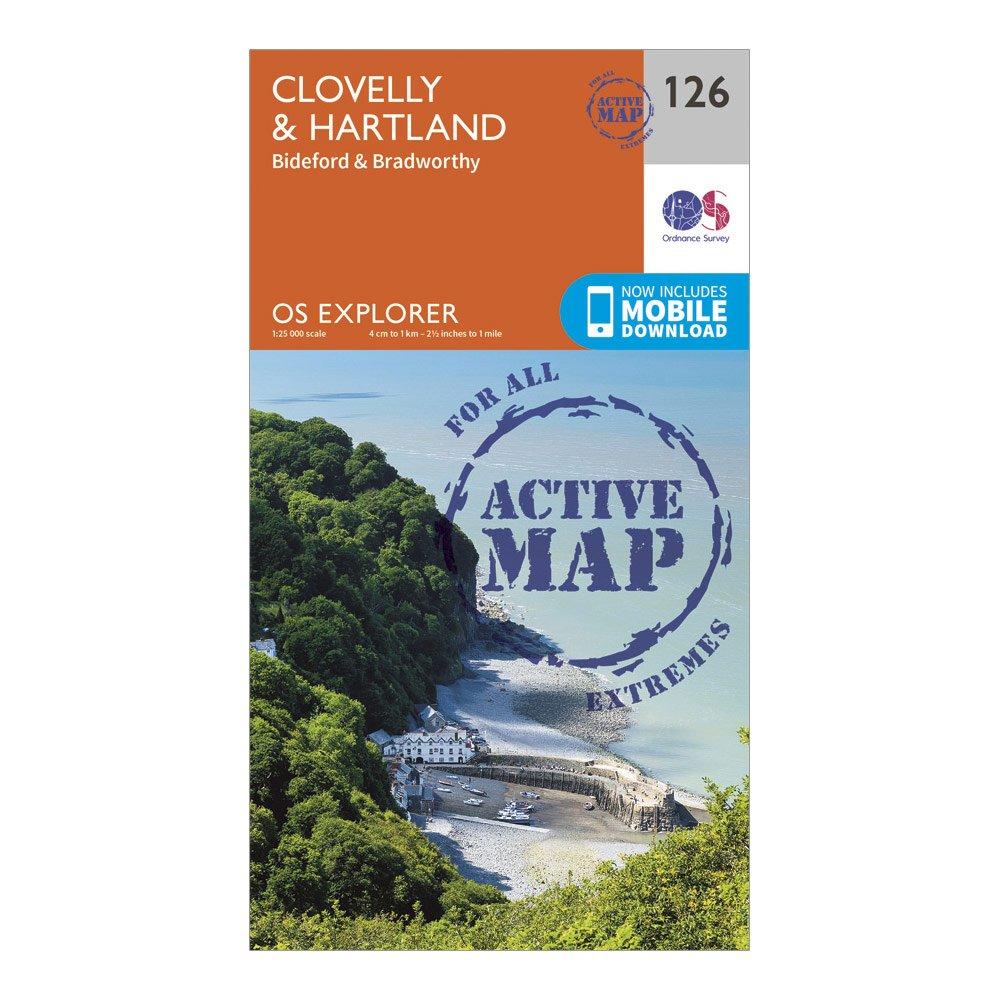 Ordnance Survey Explorer Active 126 Clovelly & Hartland Map With ...