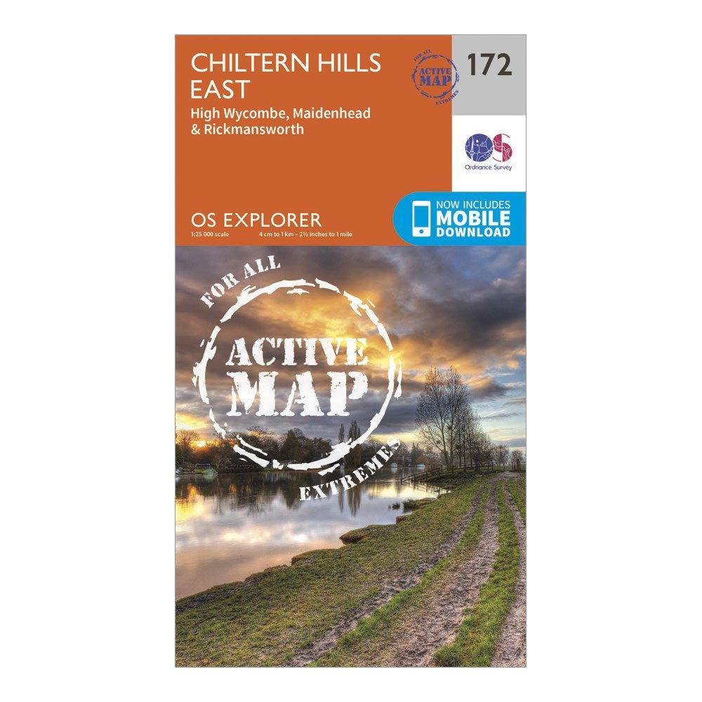 Ordnance Survey Explorer Active 172 Chiltern Hills East Map With ...