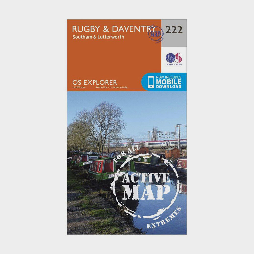Ordnance Survey Explorer Active 222 Rugby & Daventry Map With Digital ...