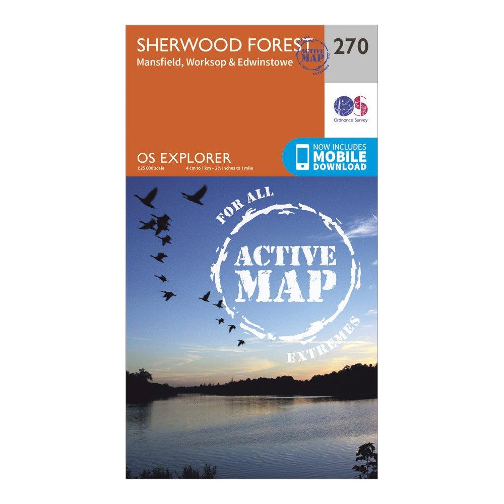 Ordnance Survey Explorer Active 270 Sherwood Forest Map With Digital ...