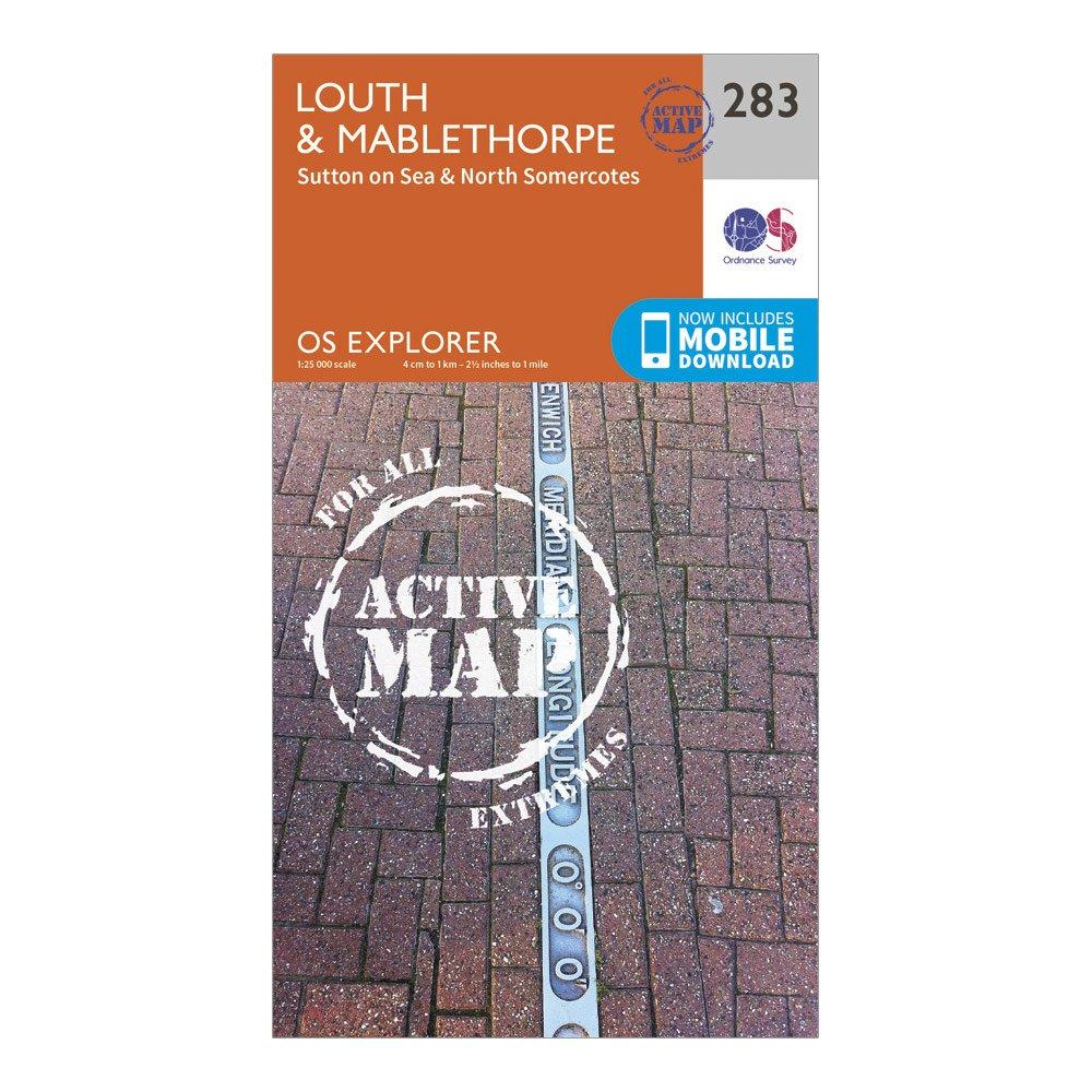 Ordnance Survey Explorer Active 283 Louth & Mablethorpe Map With ...