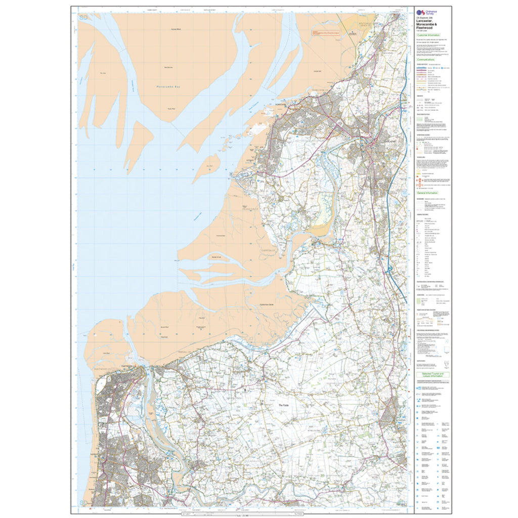 Ordnance Survey Explorer Active 296 Lancaster, Morecambe & Fleetwood ...