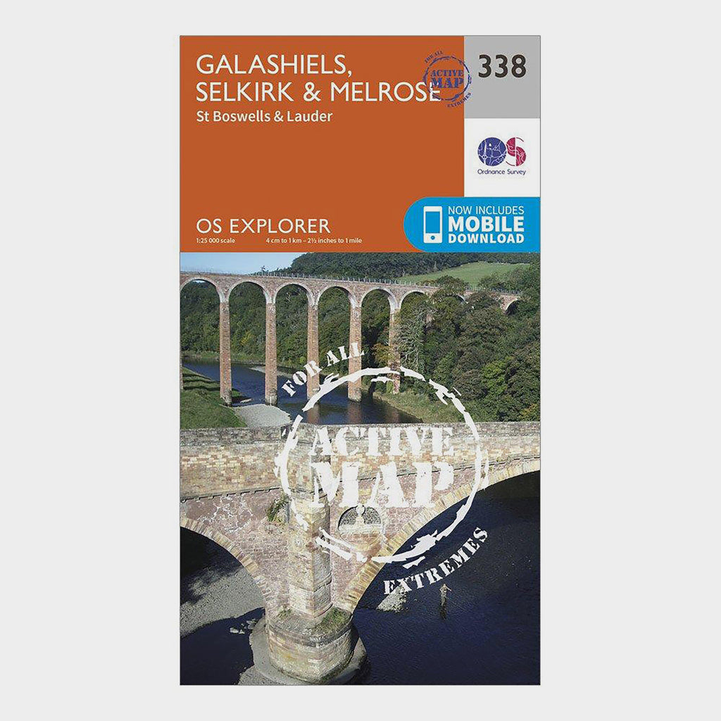 Ordnance Survey Explorer Active 338 Galashiels, Selkirk & Melrose Map ...