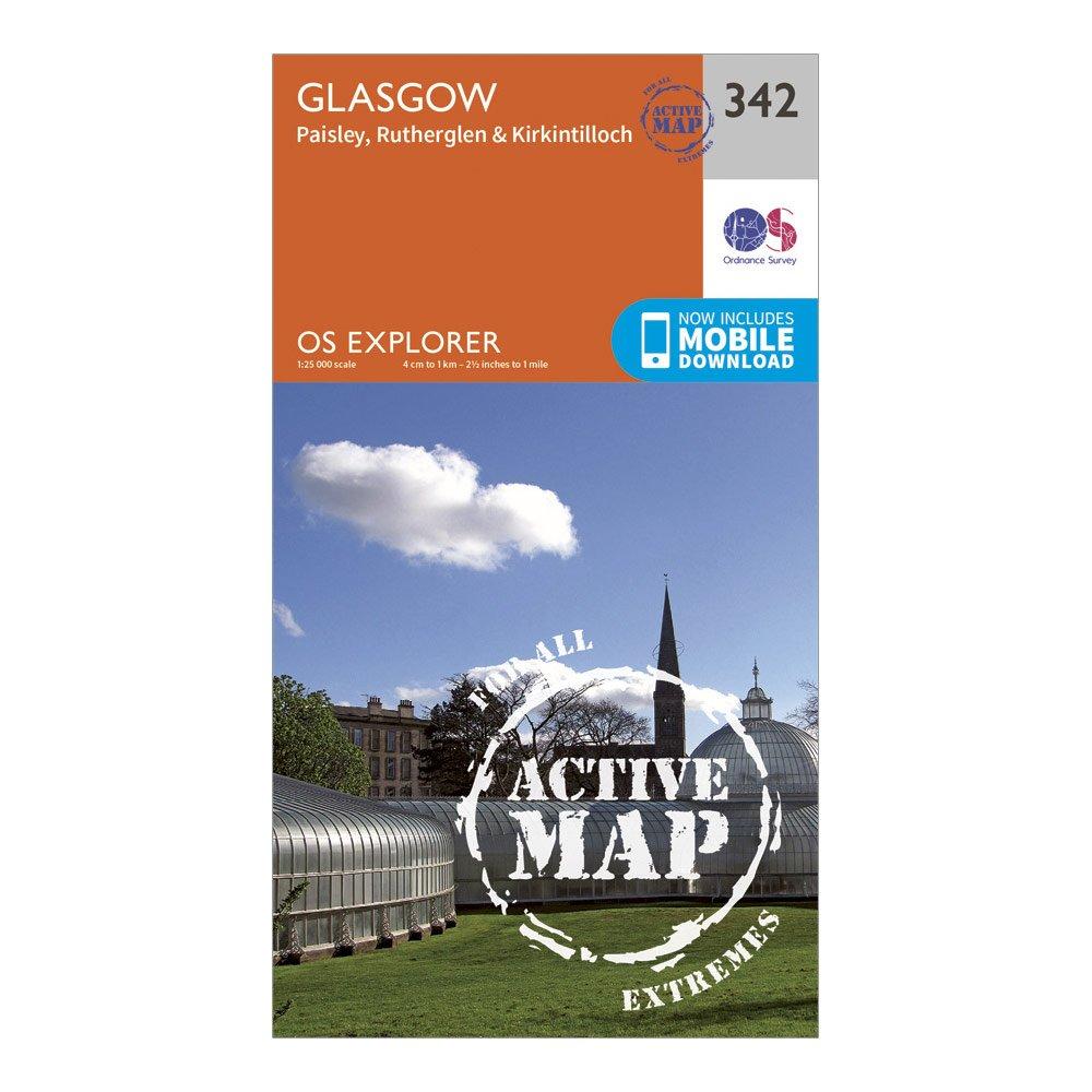 Ordnance Survey Explorer Active 342 Glasgow Map With Digital Version ...