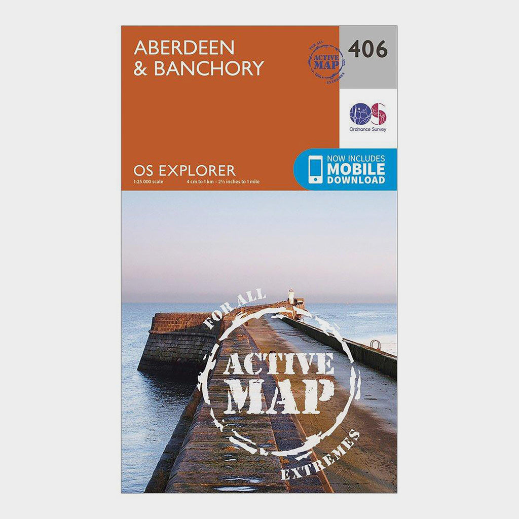 Ordnance Survey Explorer Active 406 Aberdeen & Banchory Map With ...