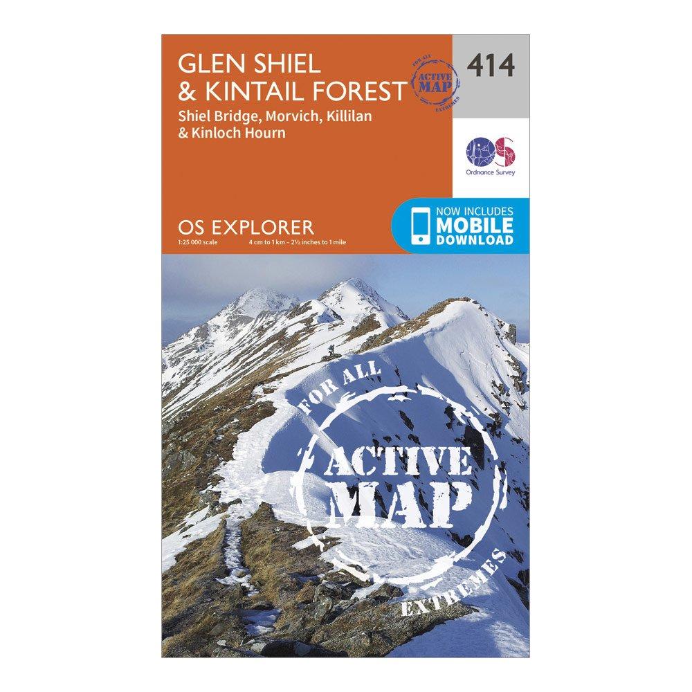 Ordnance Survey Explorer Active 414 Glan Shiel & Kintail Forest Map ...