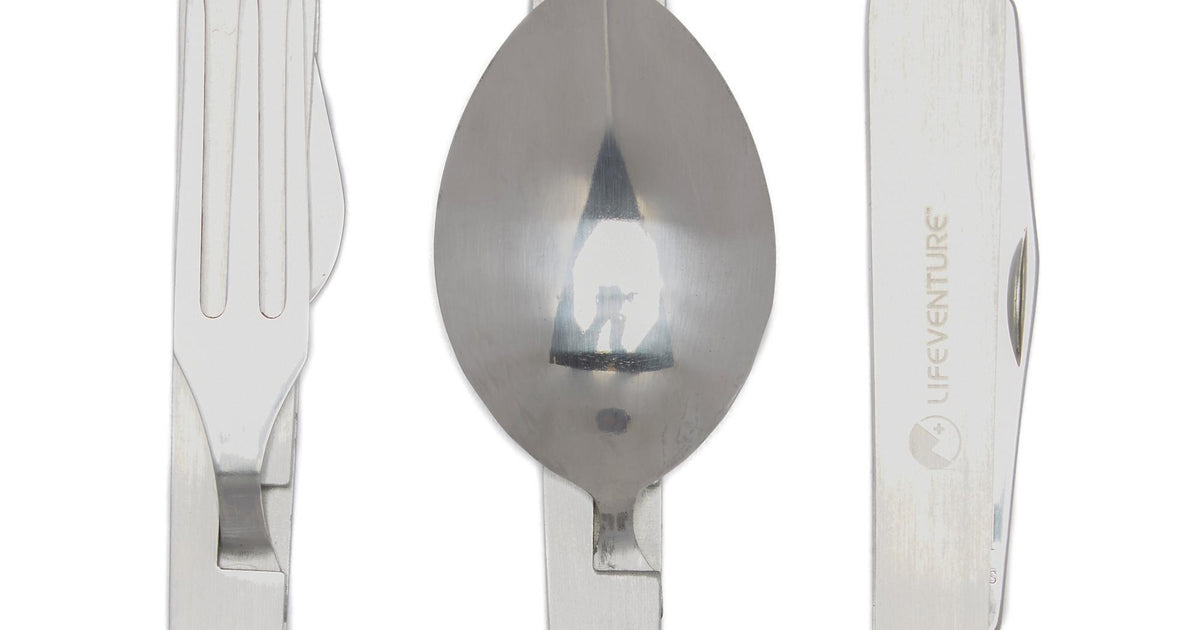 Silver Lifeventure Knife, Fork, Spoon - Folding Cutlery Set – Millets