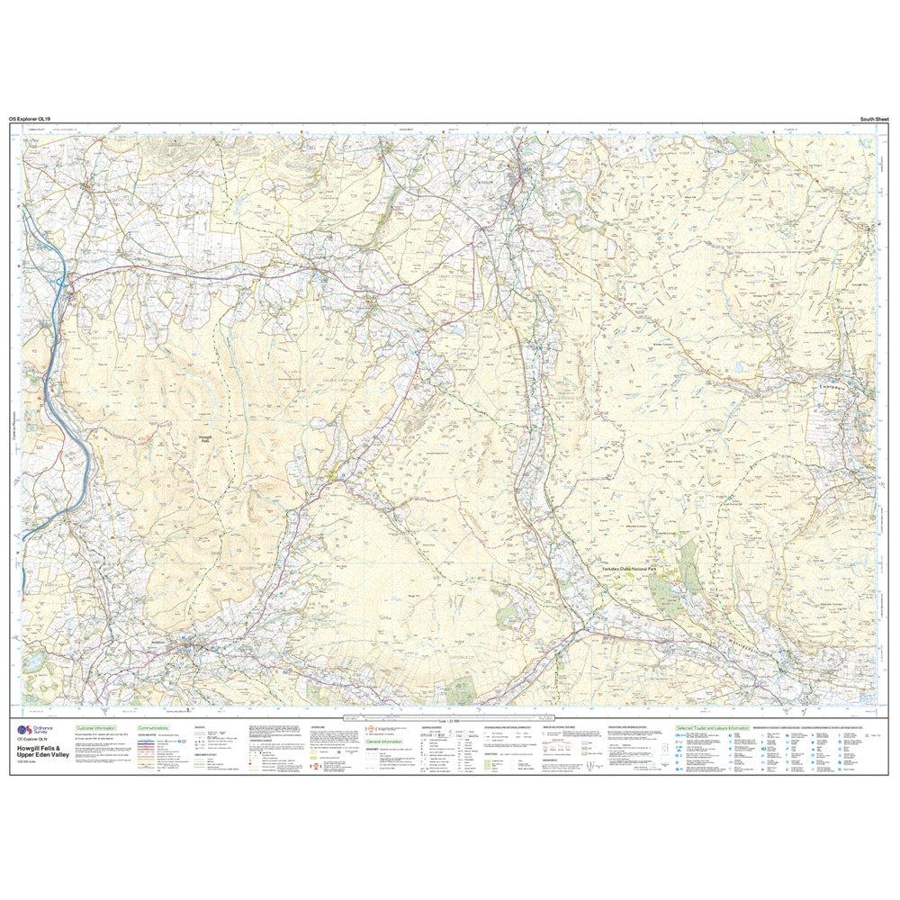 Ordnance Survey Explorer Active OL19 Howgill Fells & Upper Eden Valley ...
