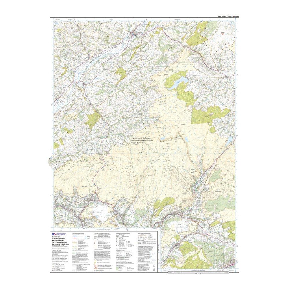 Ordnance Survey Explorer OL12 Brecon Beacons National Park - Western ...