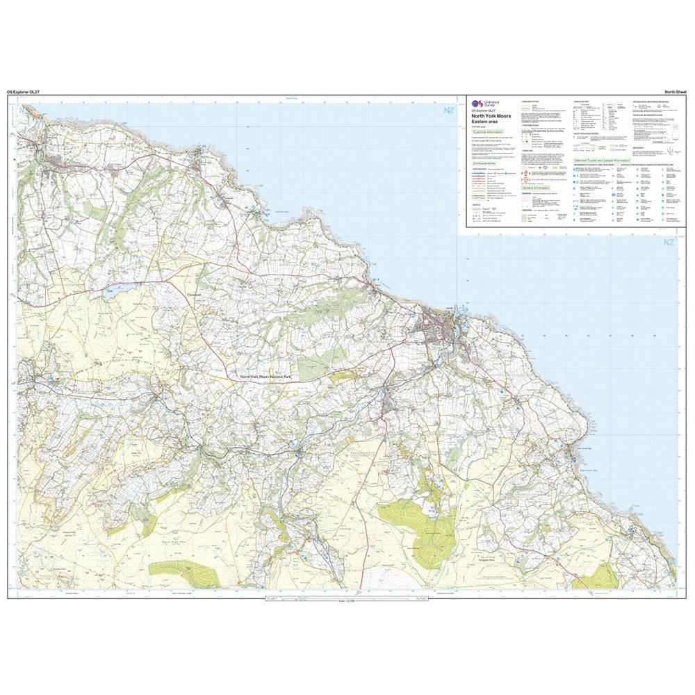Ordnance Survey Explorer Active OL 27 North York Moors - Eastern Area ...