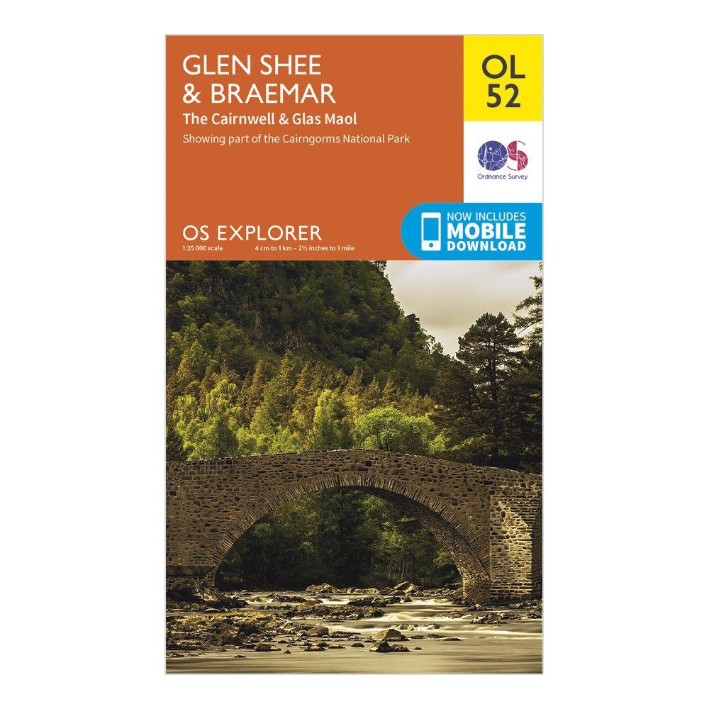 Ordnance Survey Explorer OL52 Glen Shee & Braemar Map With Digital ...