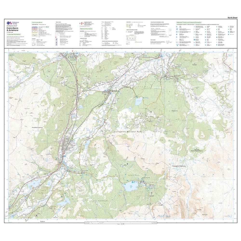 Ordnance Survey Explorer Active OL57 Cairn Gorm & Aviemore Map With ...