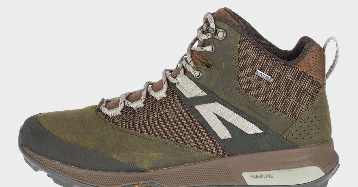 Khaki Merrell Men's Zion Mid GTX Walking Boots – Millets
