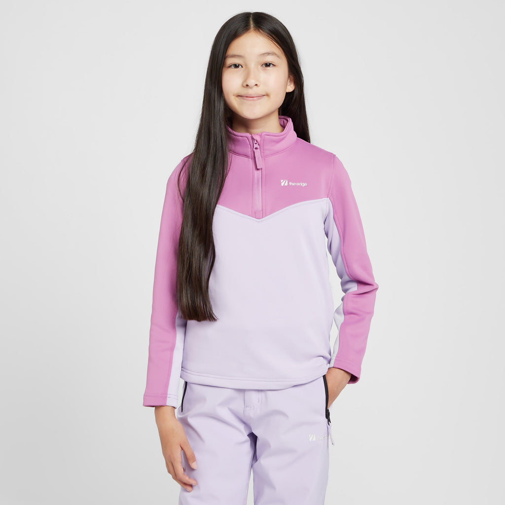 Pink The Edge Kids’ Polar Half Zip Fleece – Millets