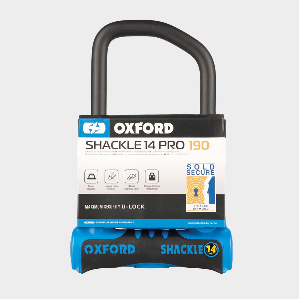Black Oxford Shackle14 Pro U-Lock 260mm x 177mm Bike Lock – Millets