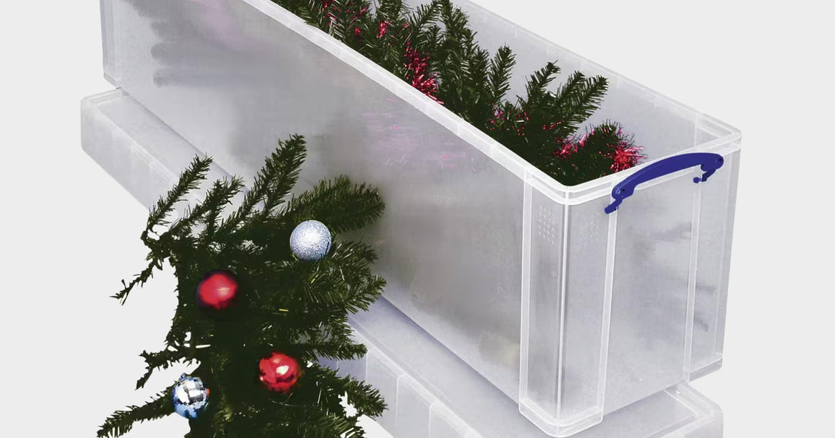 Clear Really Useful 77L Christmas Tree Box – Millets