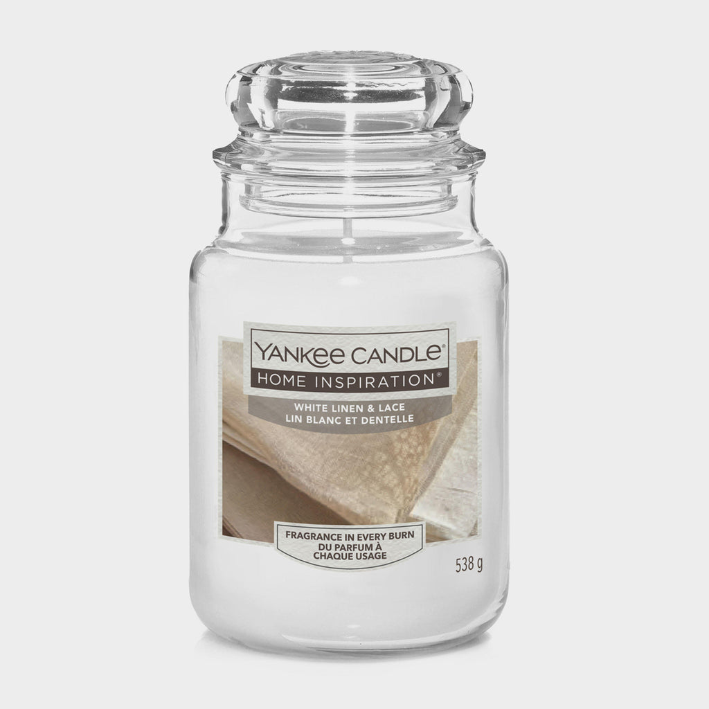 White Yankee Candle White Linen & Lace Large Jar – Millets