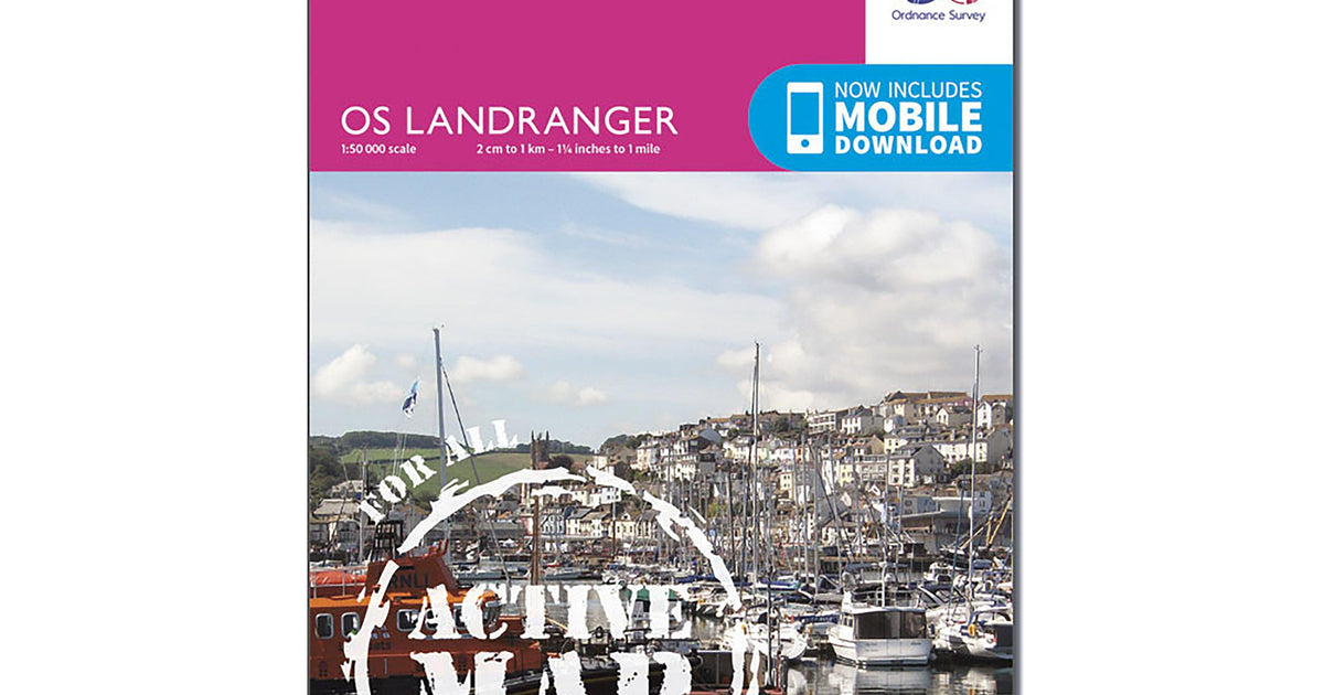 Ordnance Survey Landranger Active 202 Torbay, South Darrmoor, Totnes ...