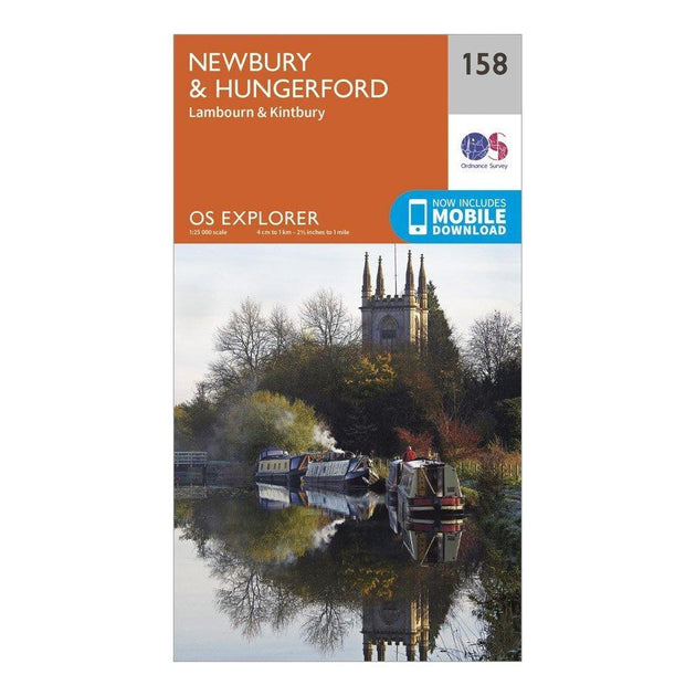 Ordnance Survey Explorer 158 Newbury & Hungerford Map With Digital ...