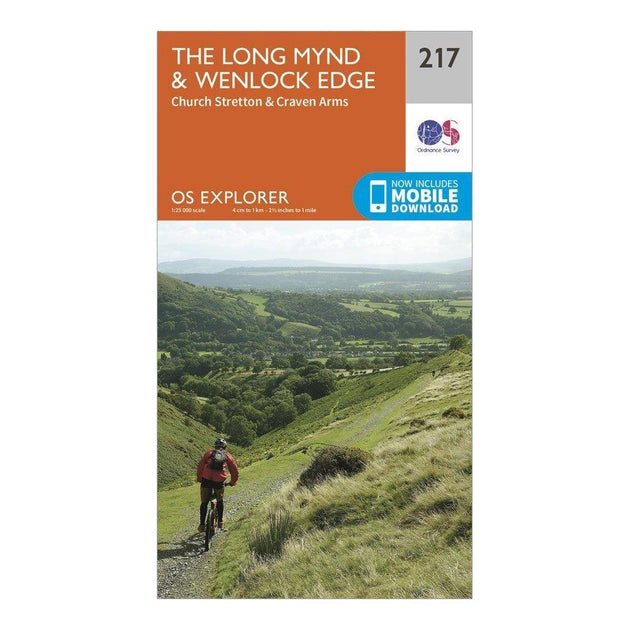 Ordnance Survey Explorer 217 The Long Mynd & Wenlock Edge Map With ...