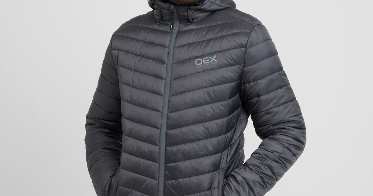 Grey OEX Blue Men’s Murdos Insulated Jacket – Millets